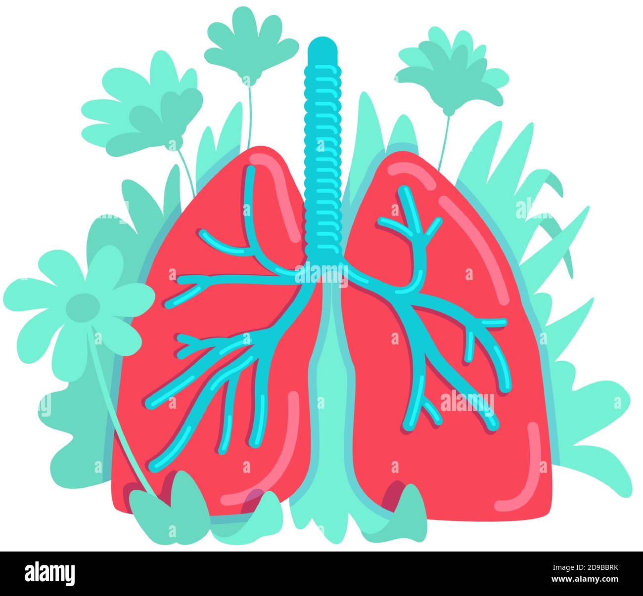 Anatomical lung flat concept vector illustration Stock Vector Image ...