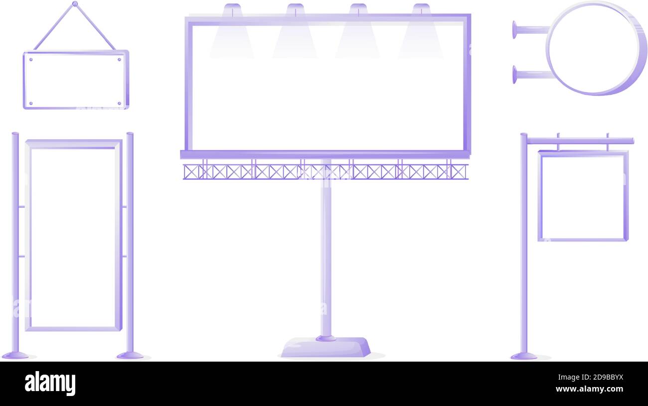 Public vector ads board sign illustrations set Stock Vector Image & Art ...