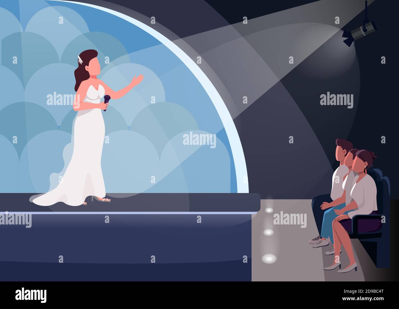 Talent show flat color vector illustration Stock Vector Image & Art - Alamy