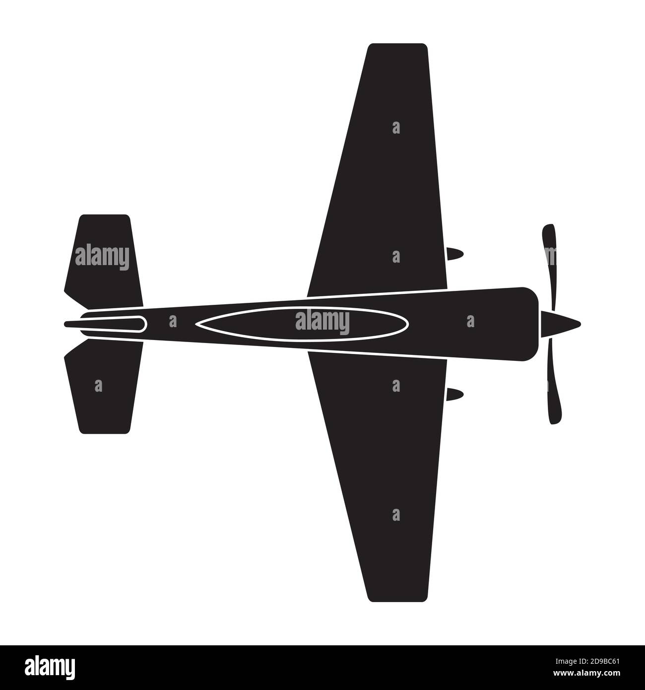 Light aircraft vector icon on a white background. Can be used for web ...