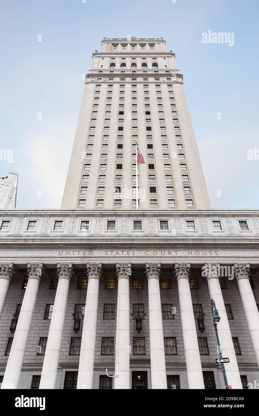 United States Court House. Courthouse facade with columns, lower ...