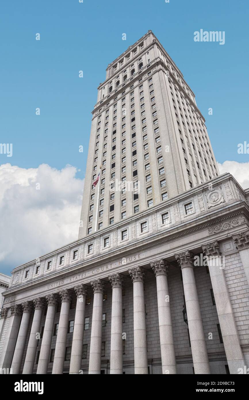 United States Court House. Courthouse facade with columns, lower ...