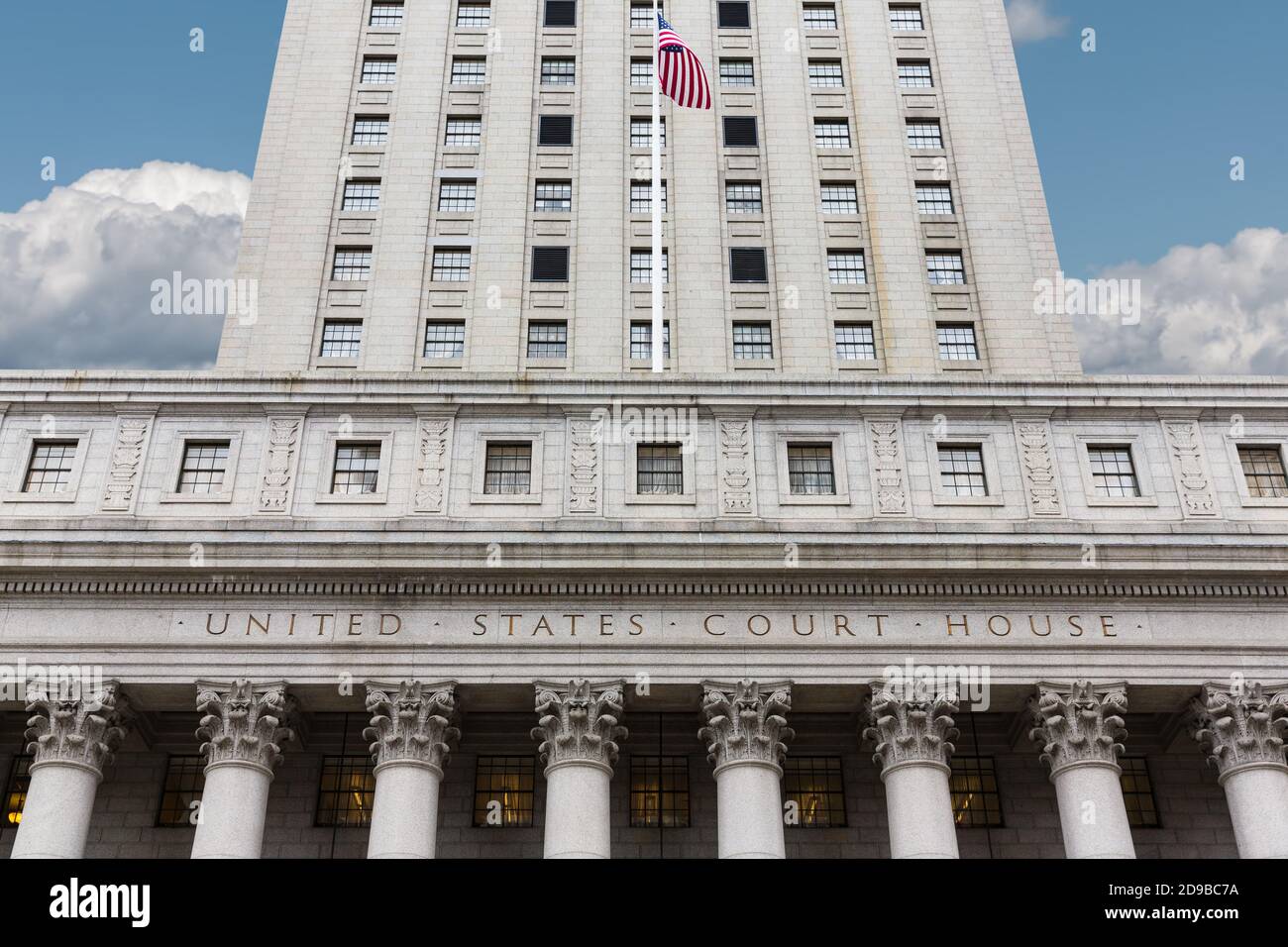 United States Court House. Courthouse facade with columns, lower ...