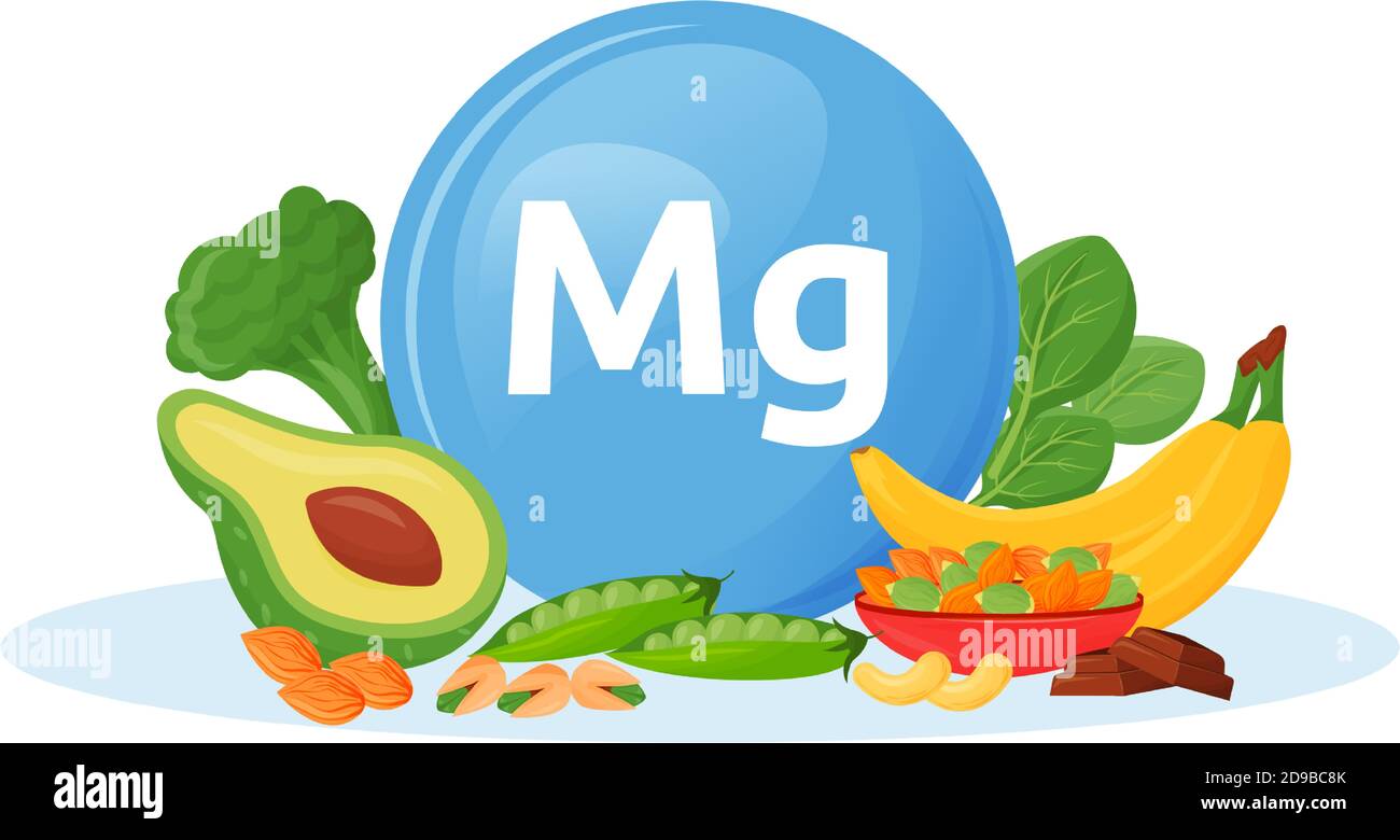Products containing magnesium cartoon vector illustration Stock Vector ...
