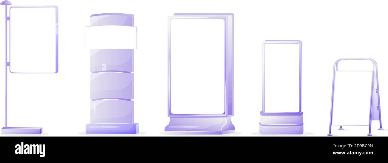 Simple vector ads board sign illustrations set Stock Vector Image & Art ...