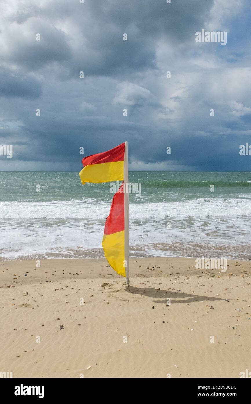 Royal National Lifeboat Institution RNLI lifeguard patrolled area ...