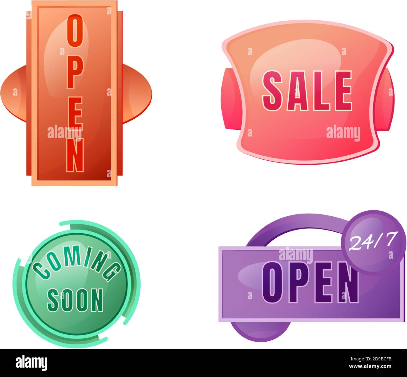 Store vector board sign illustrations set Stock Vector Image & Art - Alamy