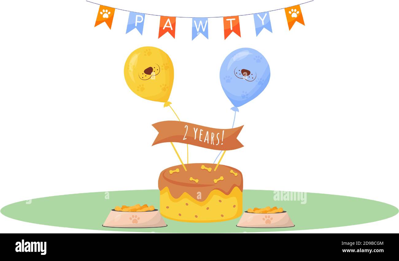 Dog cake cartoon vector illustration Stock Vector Image & Art - Alamy