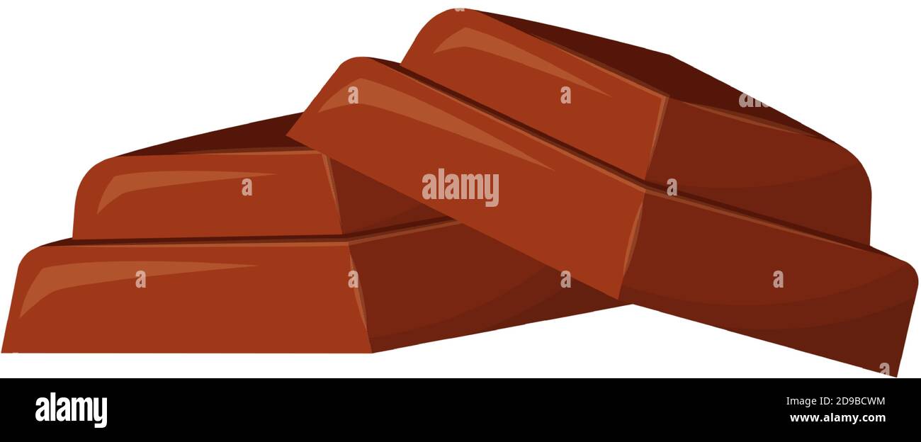 Chocolate pieces cartoon vector illustration Stock Vector Image & Art ...
