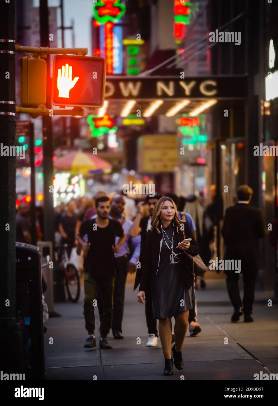 NEW YORK, USA - Sep 20, 2016: Manhattan street scene. The Americans on ...