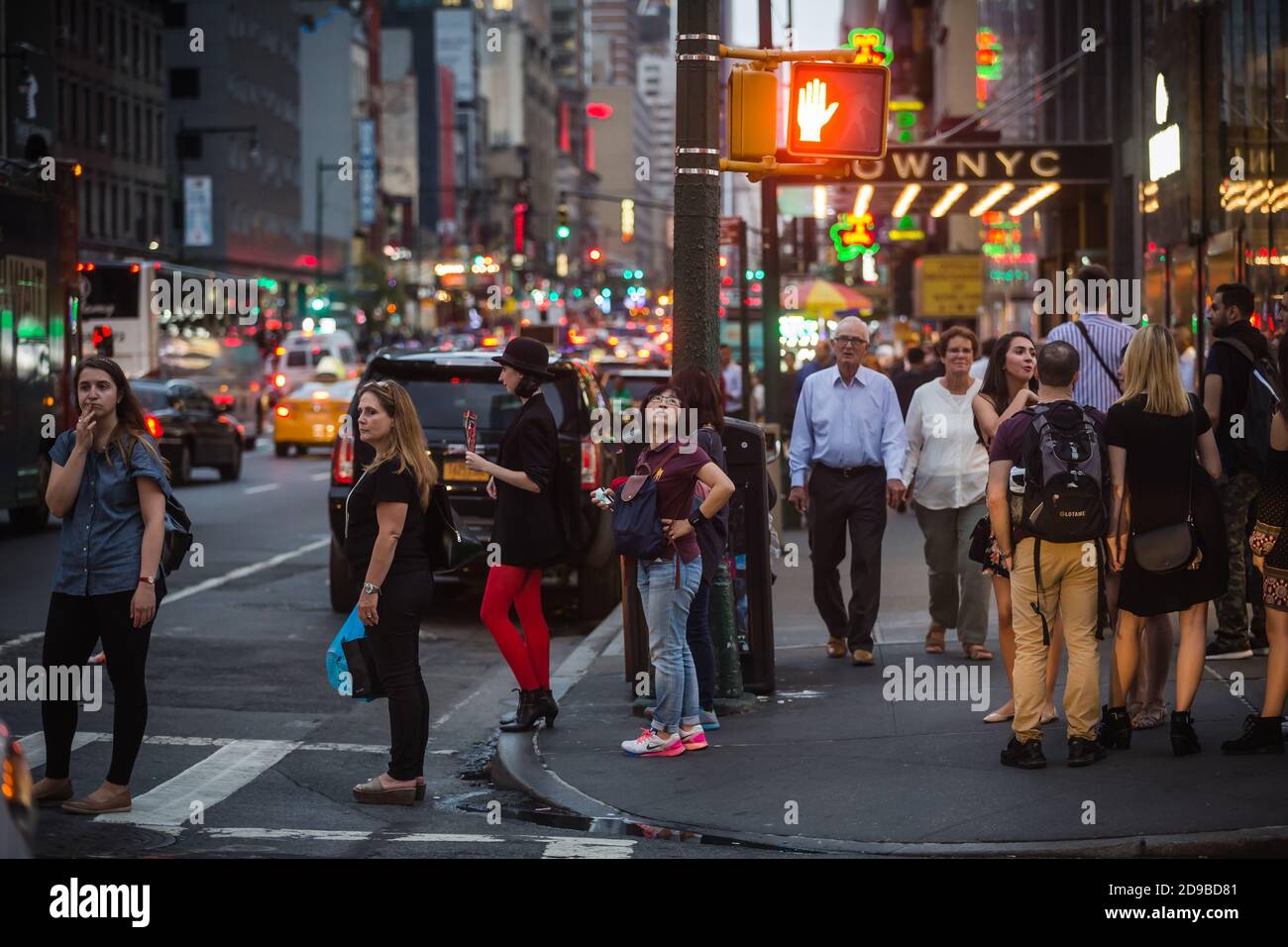 NEW YORK, USA - Sep 20, 2016: Manhattan street scene. The Americans on ...