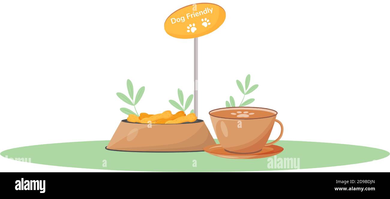 Pet friendly coffee shop cartoon vector illustration Stock Vector Image ...