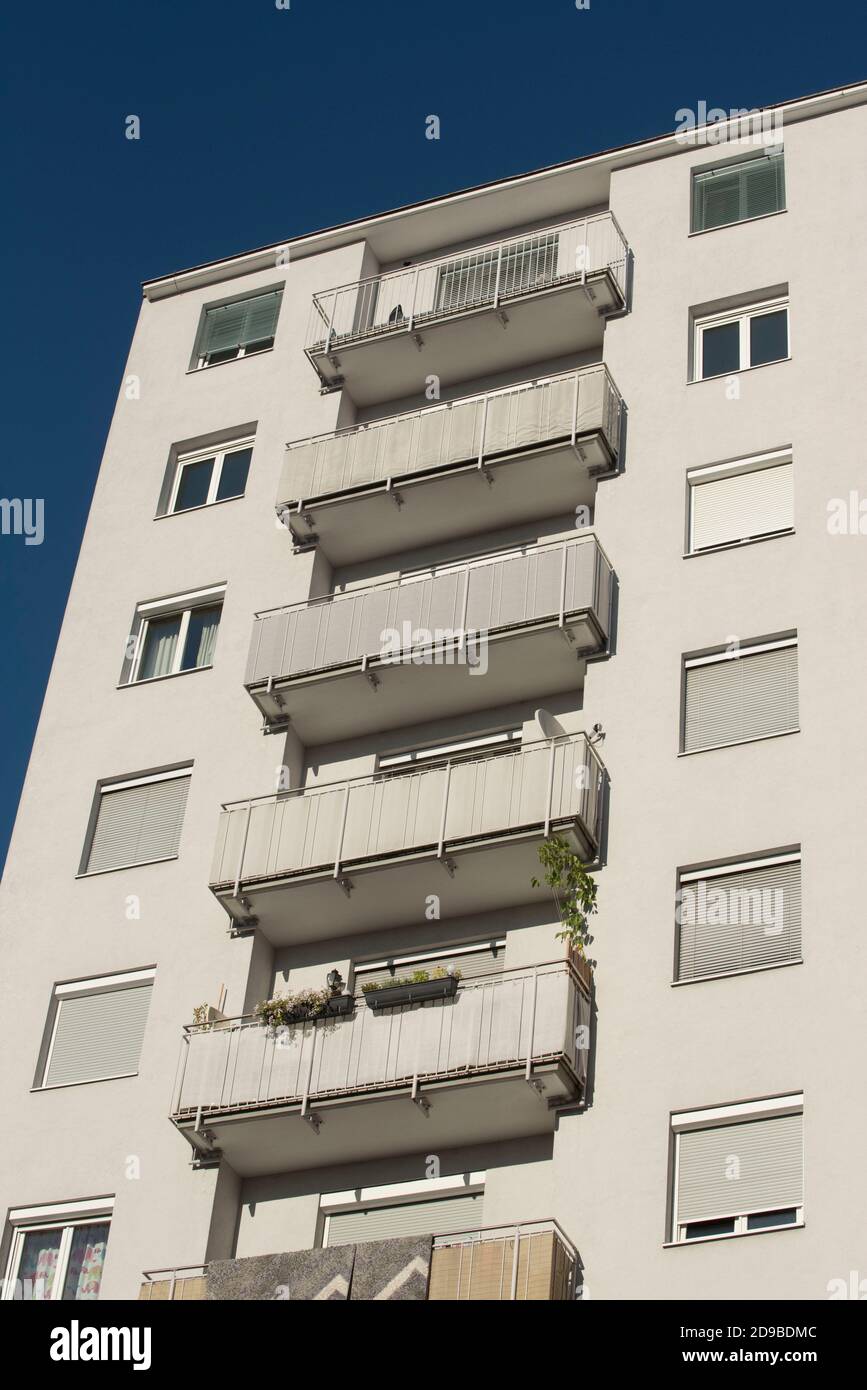 balcony at an apartment building, architecture and design in ...