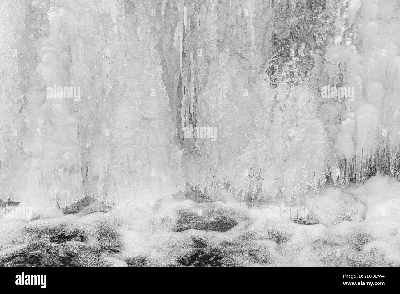 Sub zero waterfall Black and White Stock Photos & Images - Alamy