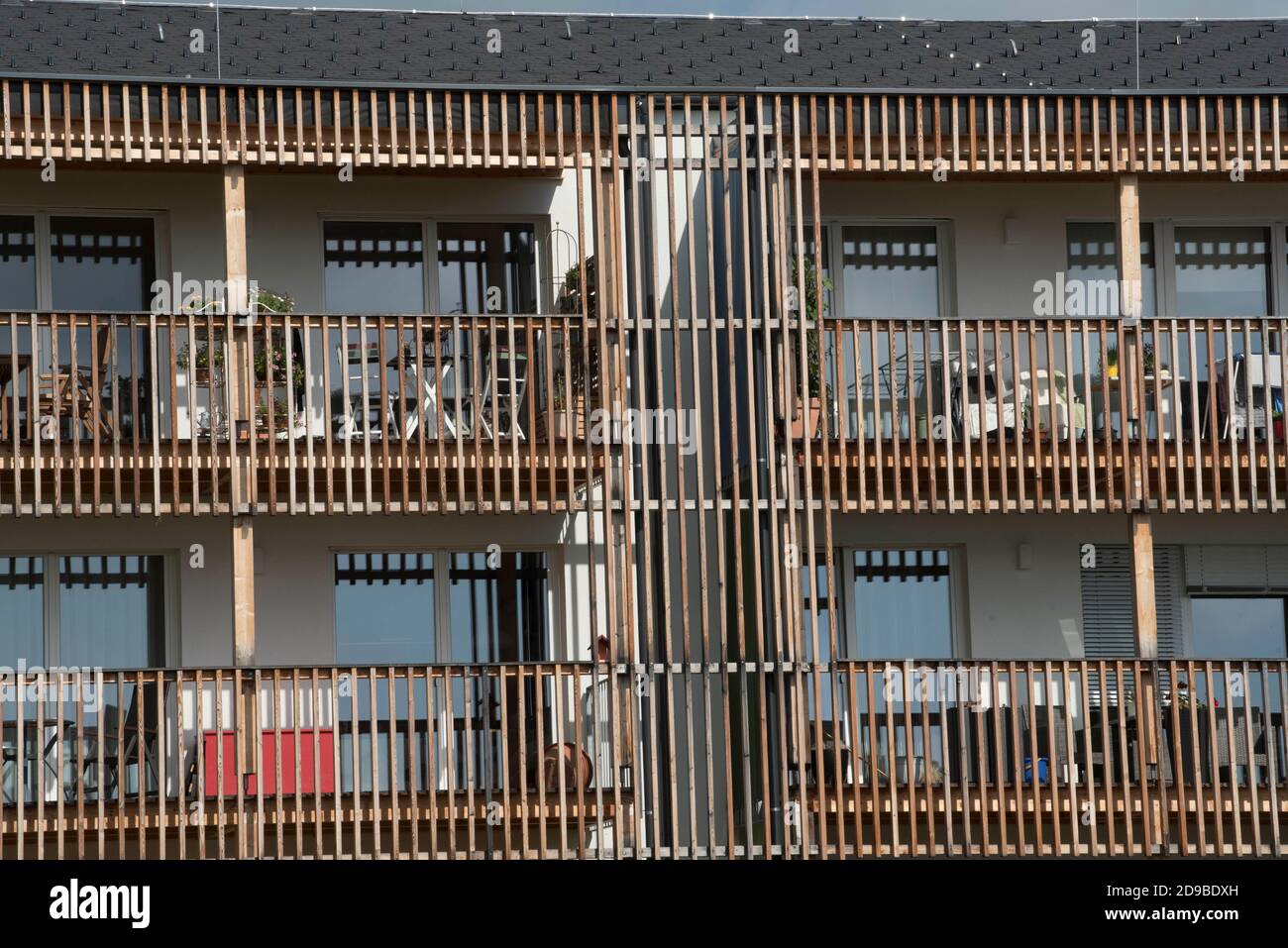balcony at an apartment building, architecture and design in ...