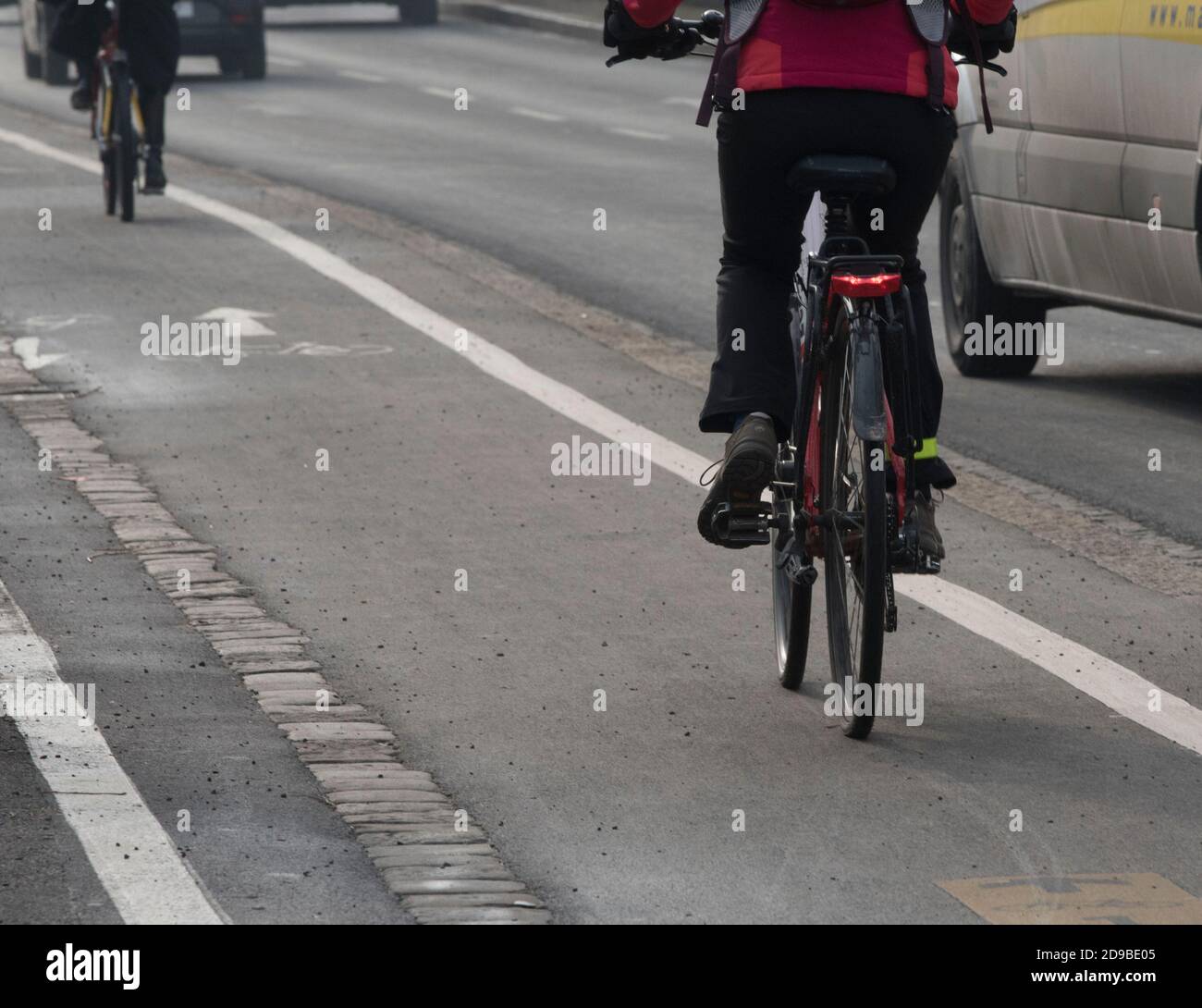 Cycle path for driving with bicycle, environmentally friendly mobility ...