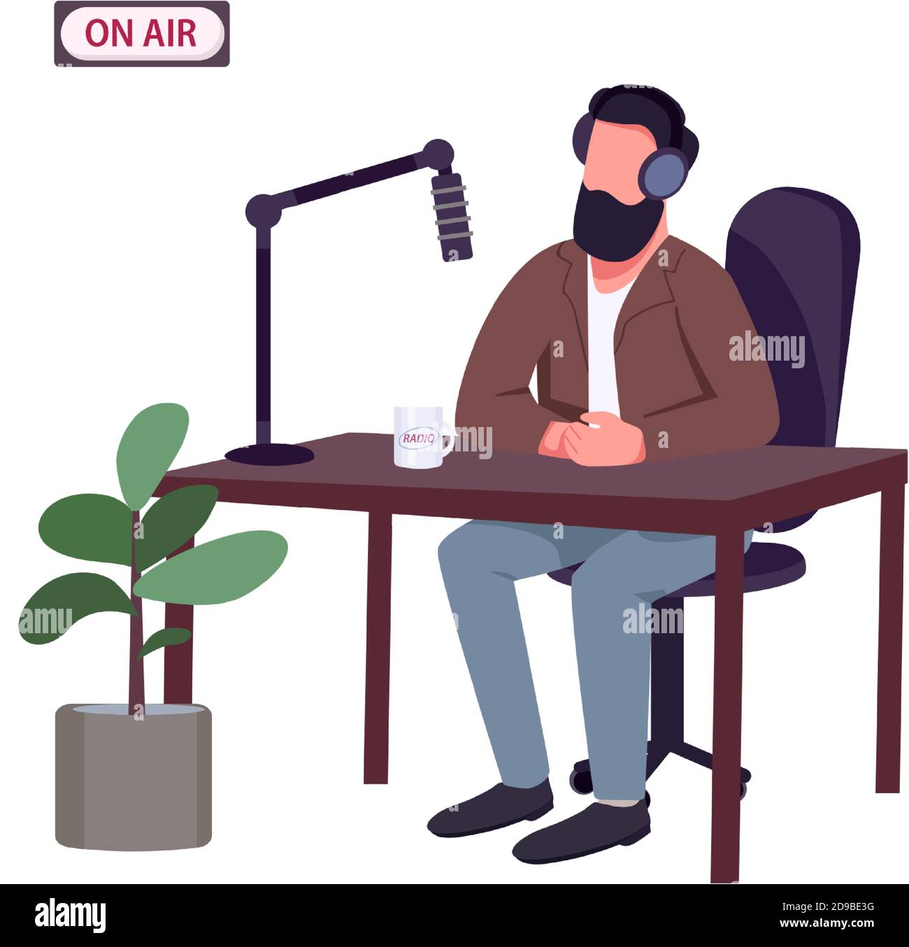 Radio presenter live show Stock Vector Images - Alamy