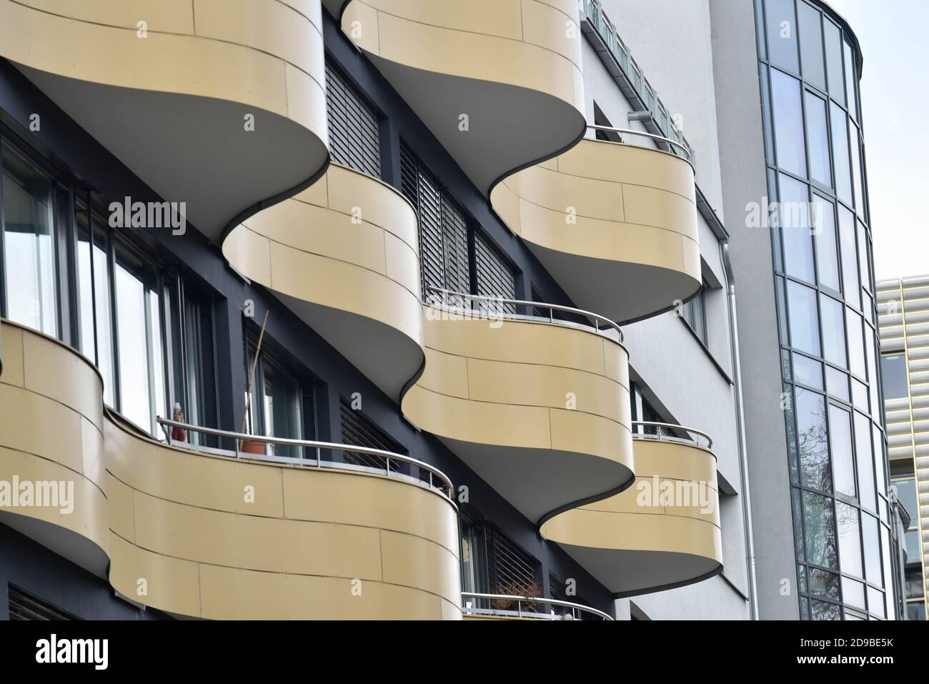 balcony at an apartment building, architecture and design in ...