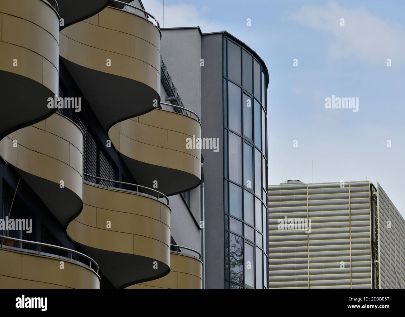 balcony at an apartment building, architecture and design in ...