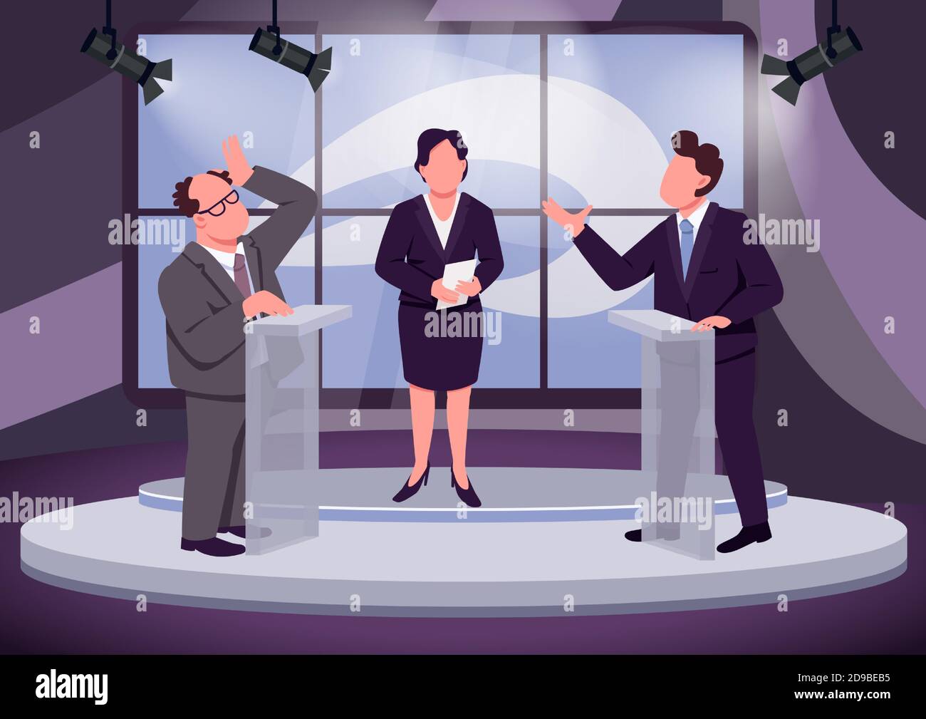 Live television debate Stock Vector Images - Alamy
