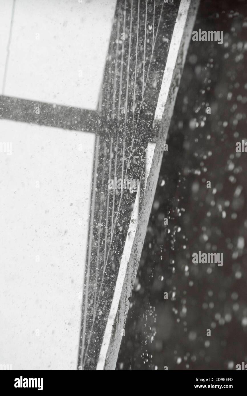 raindrops on a rainy day, wet and humid weather conditions Stock Photo ...