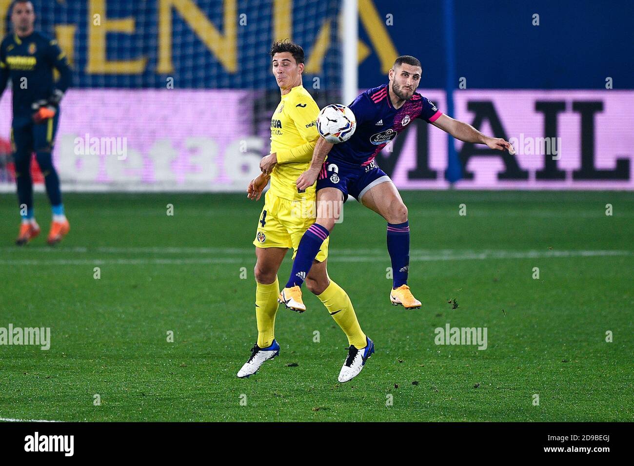 Pau Torres of Villarreal CF, Shon Weissman of Real Valladolid Stock ...