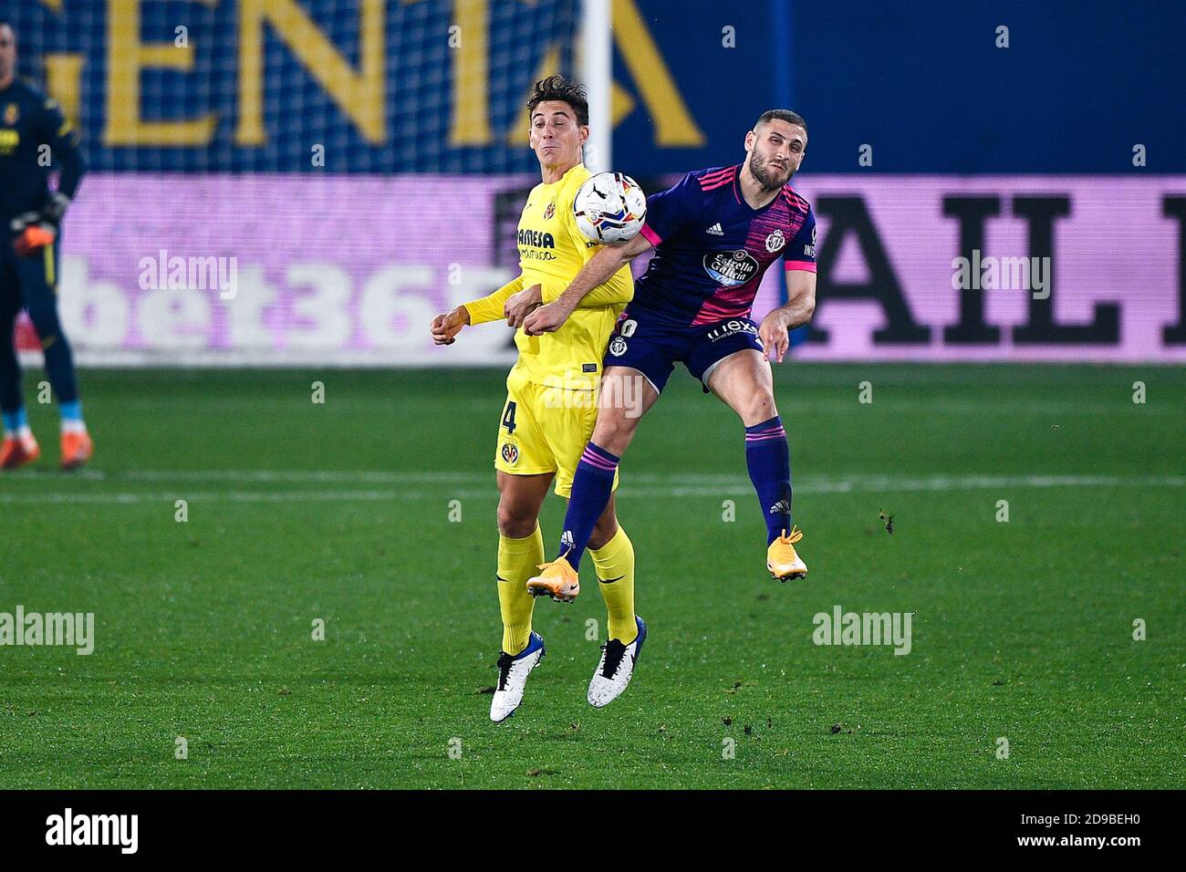 Pau Torres of Villarreal CF, Shon Weissman of Real Valladolid Stock ...