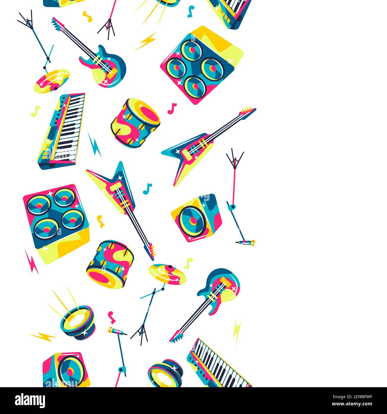 Pattern with musical instruments Stock Vector Image & Art - Alamy