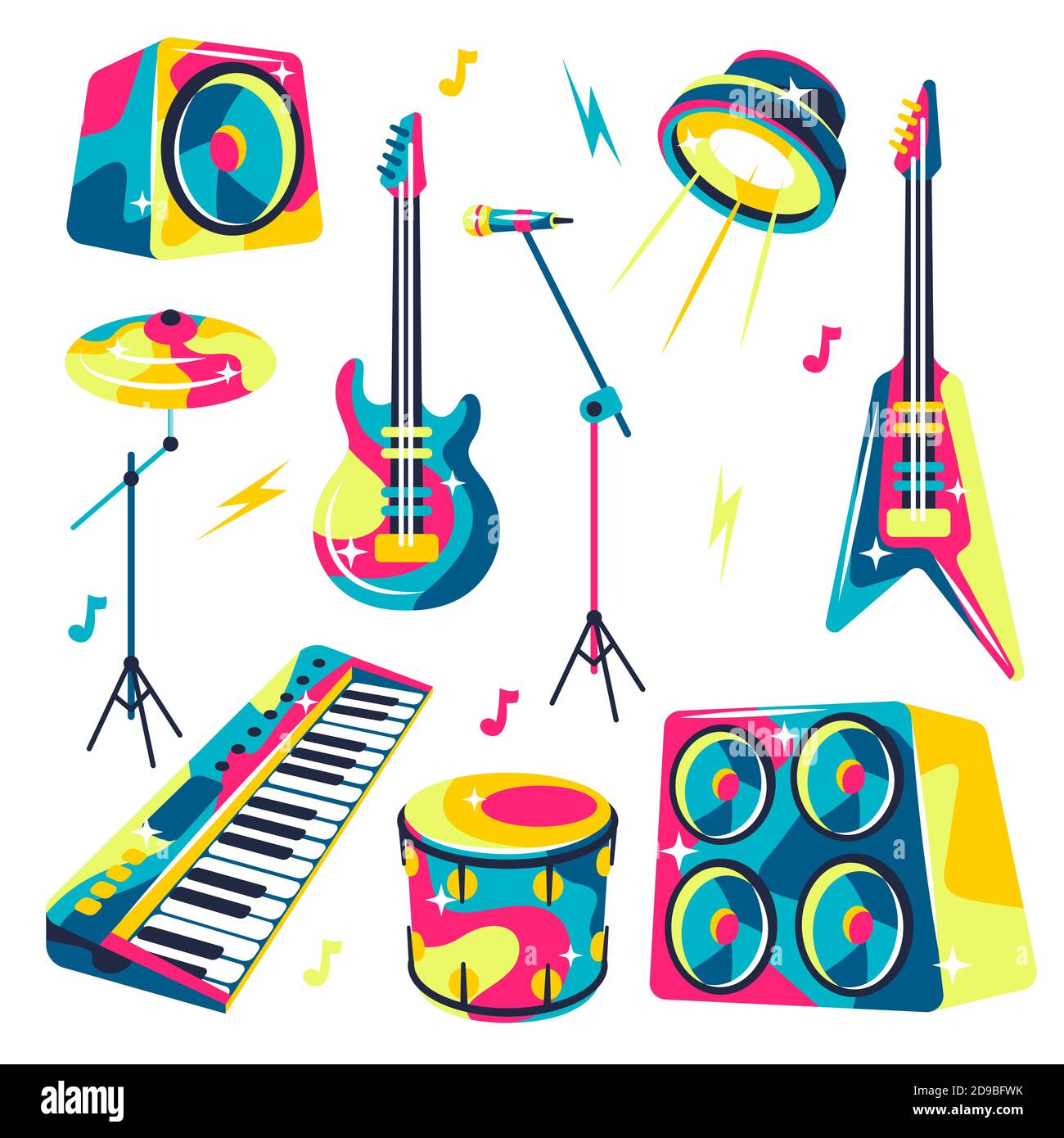 Set of musical instruments Stock Vector Image & Art - Alamy