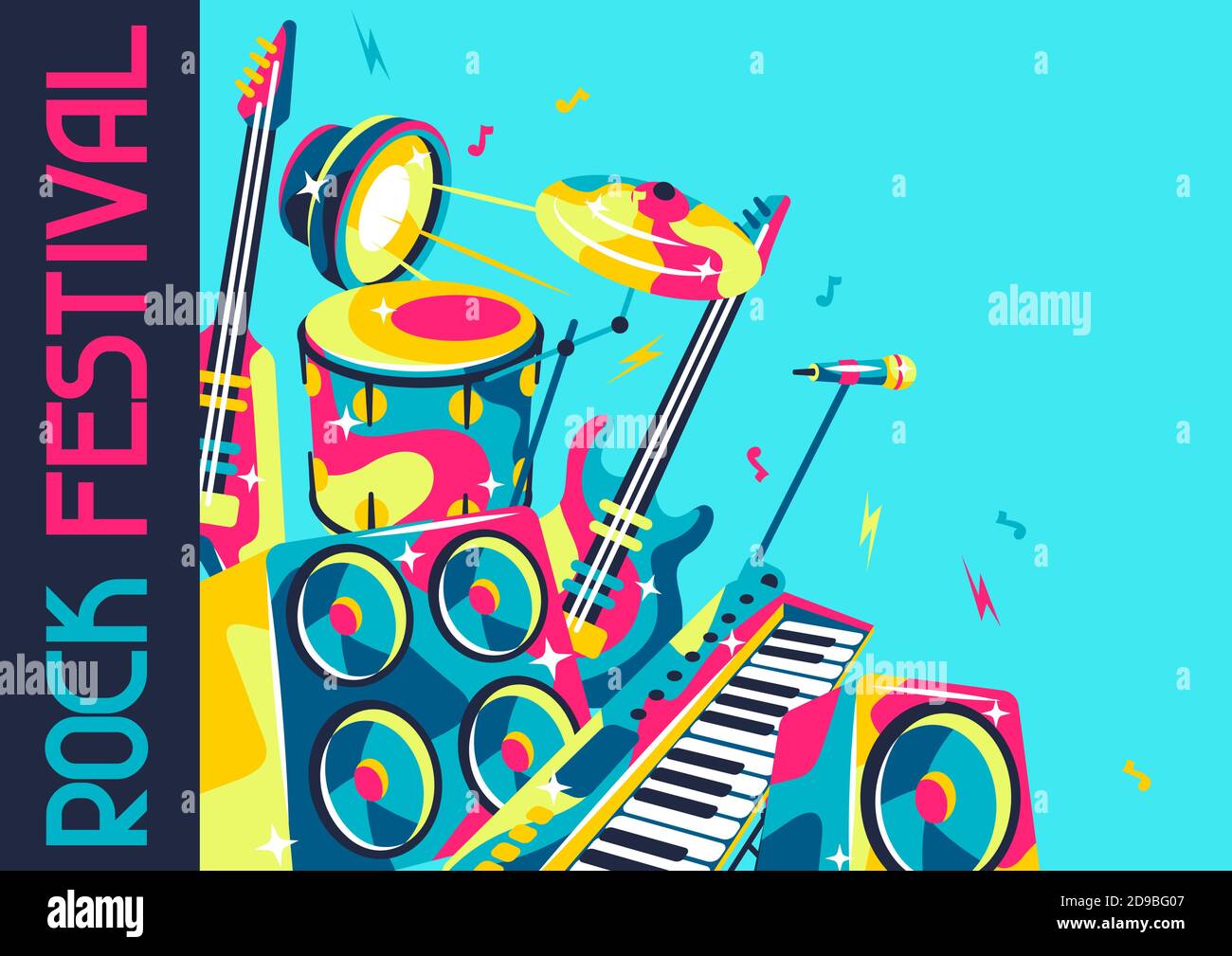 Background with musical instruments Stock Vector Image & Art - Alamy