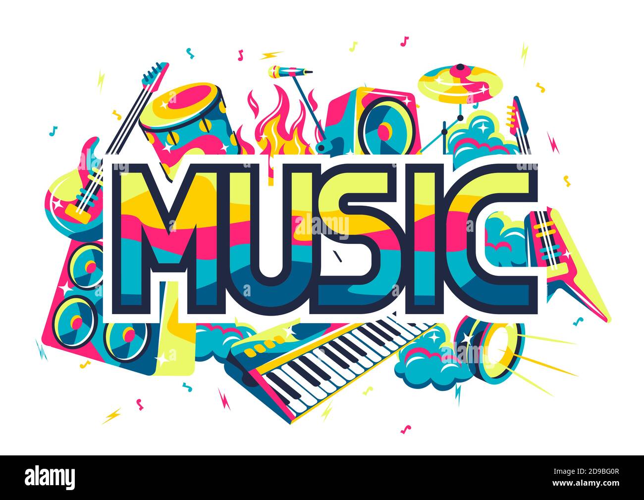 Background with musical instruments Stock Vector Image & Art - Alamy