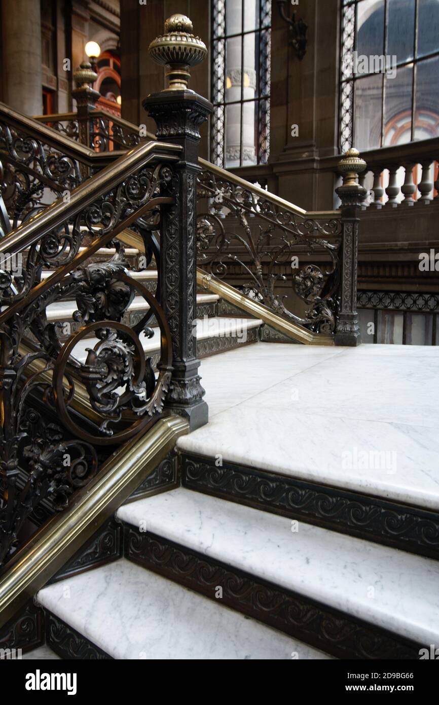 Mexico City, Mexico - 2020: View of a beautiful staircase at Museo ...