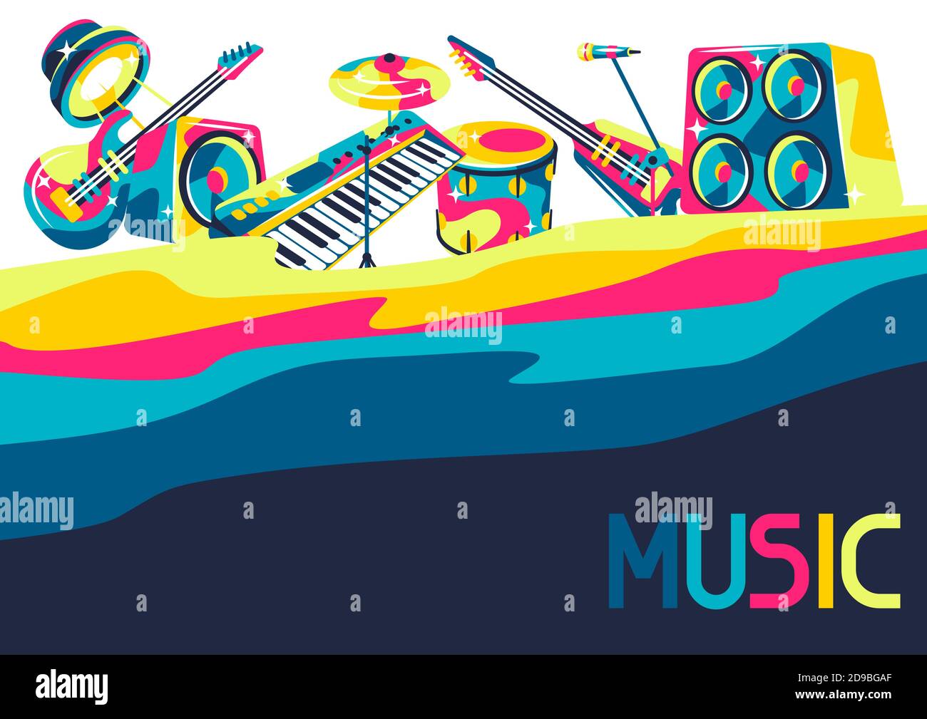 Background with musical instruments Stock Vector Image & Art - Alamy