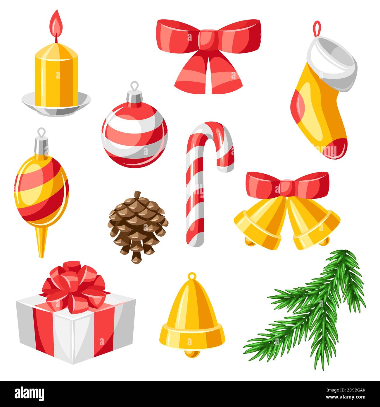 Christmas items Stock Vector Images - Alamy