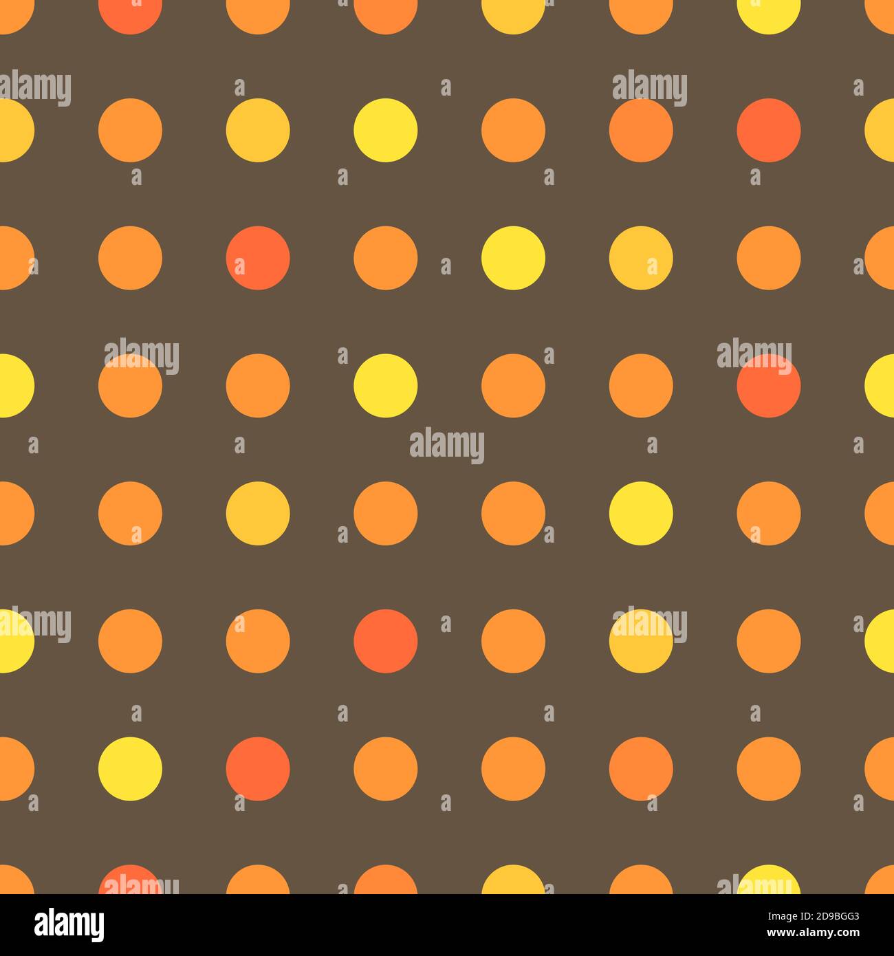 Polka dot brown and orange pattern. Vector illustration Stock Vector ...