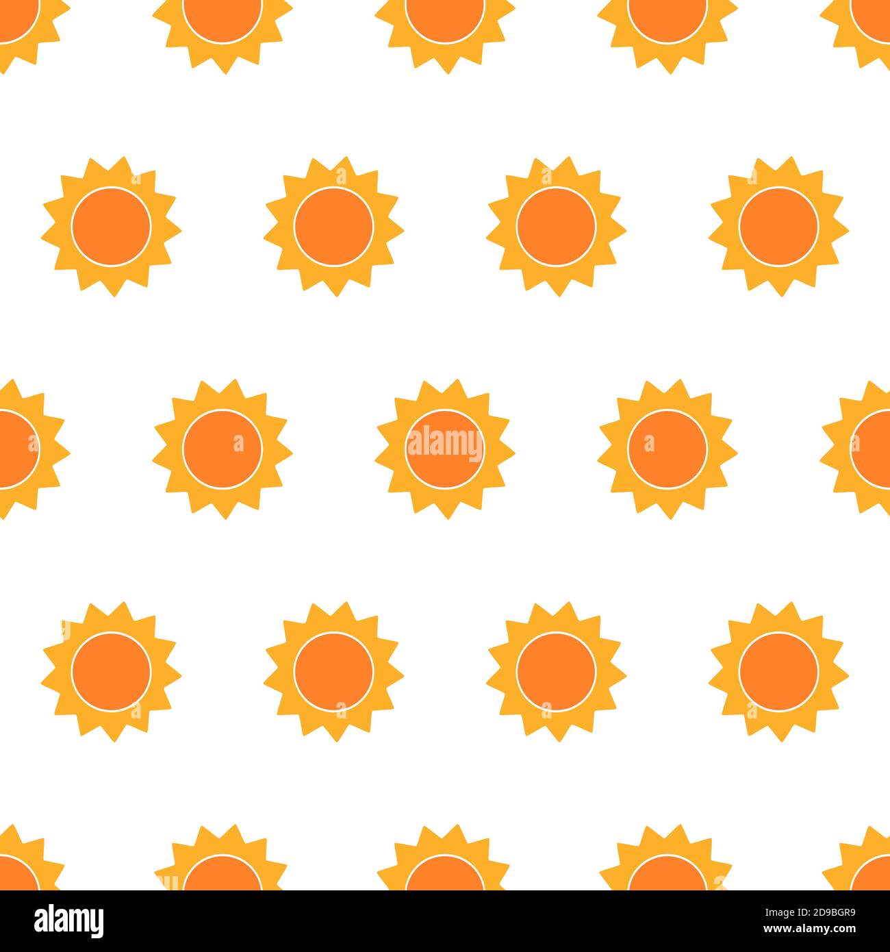 Cute suns seamless pattern. Vector illustration Stock Vector Image ...