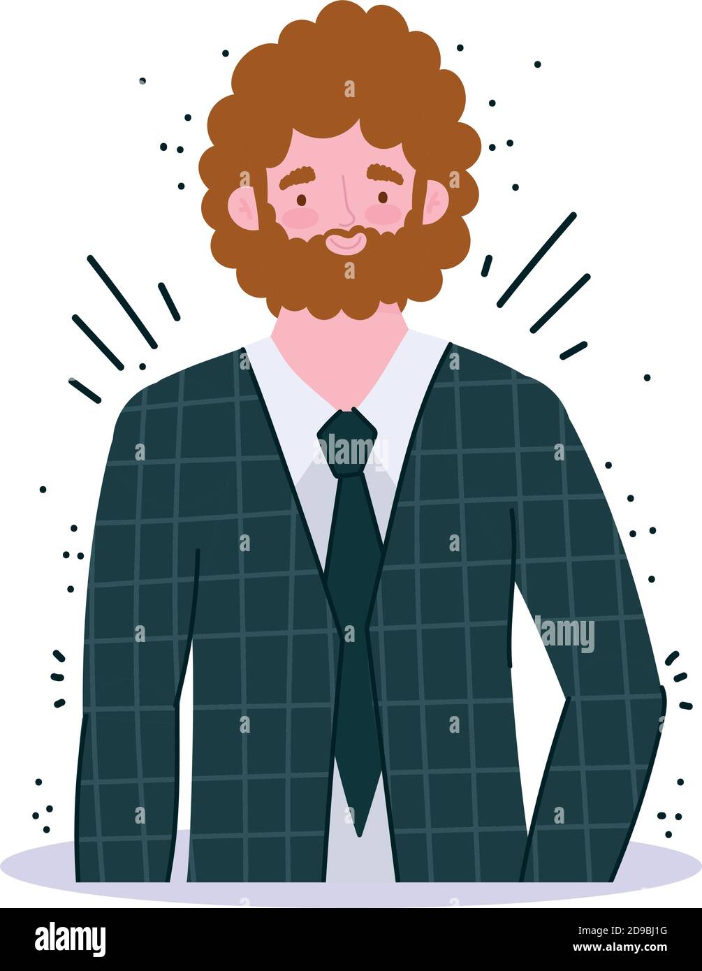 businessman portrait cartoon employee character icon vector ...