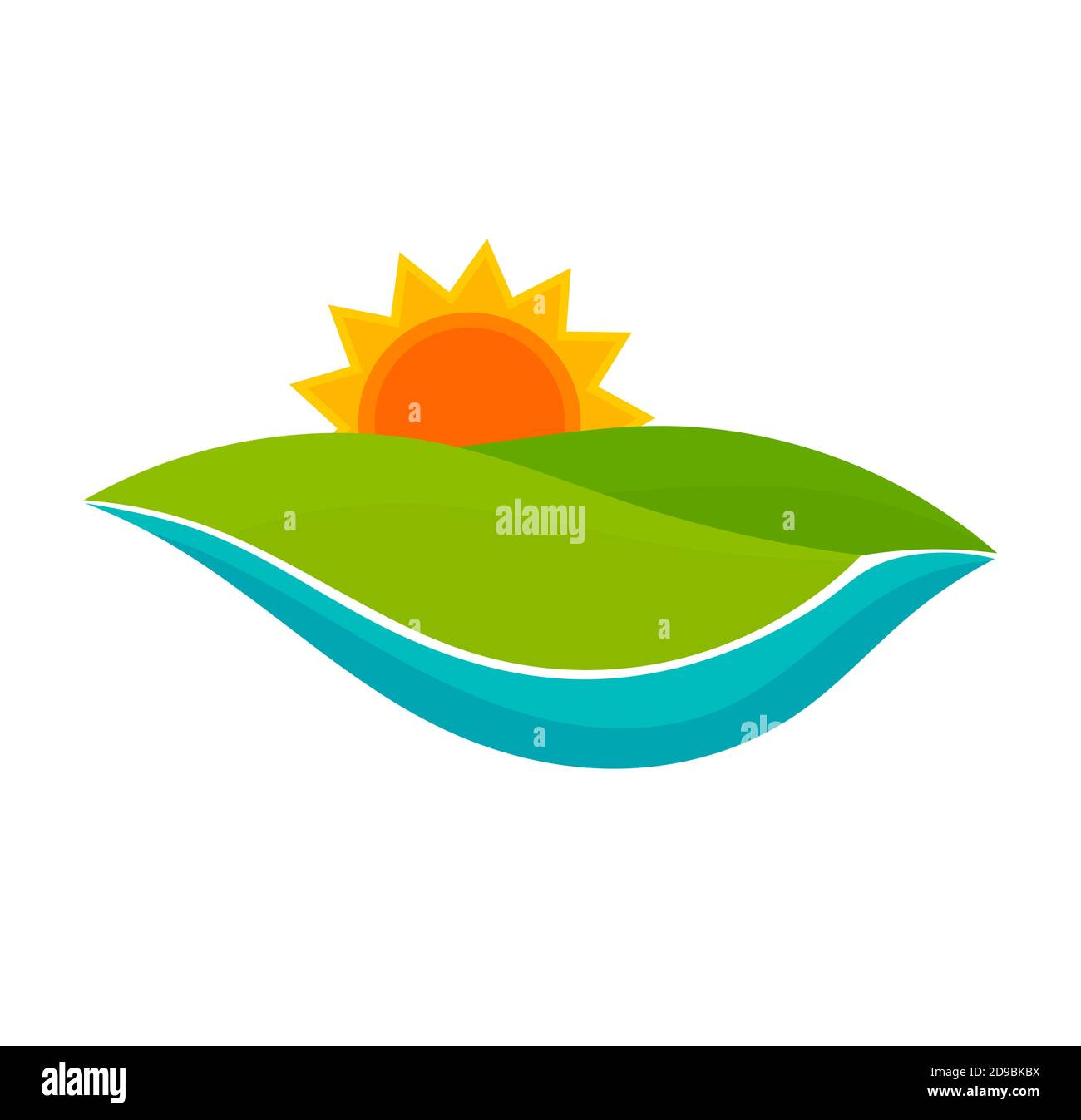Sunset landscape symbol. Vector illustration Stock Vector Image & Art ...
