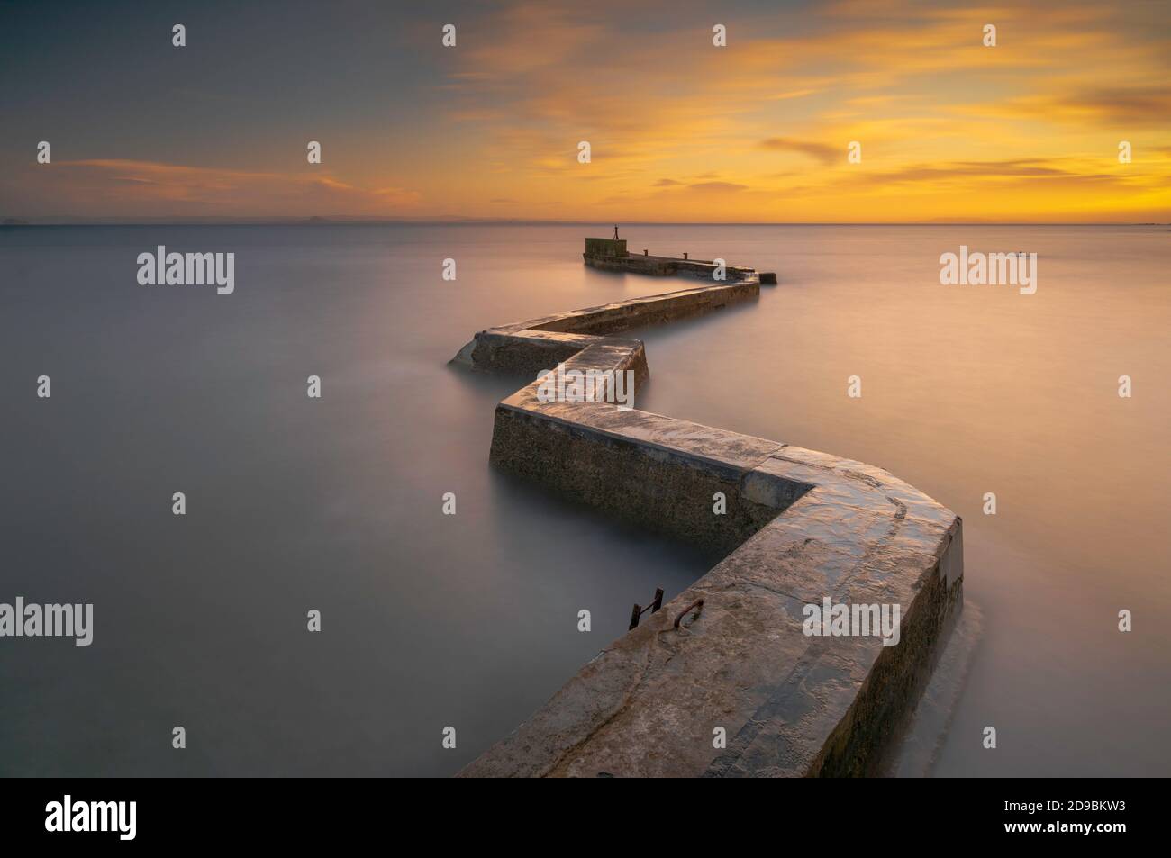 This is the sea-wall in the Fife coastal village of St.Monans, Scotland ...
