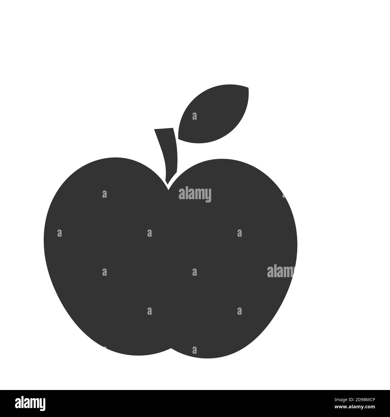 Black apple icon. Vector illustration Stock Vector Image & Art - Alamy