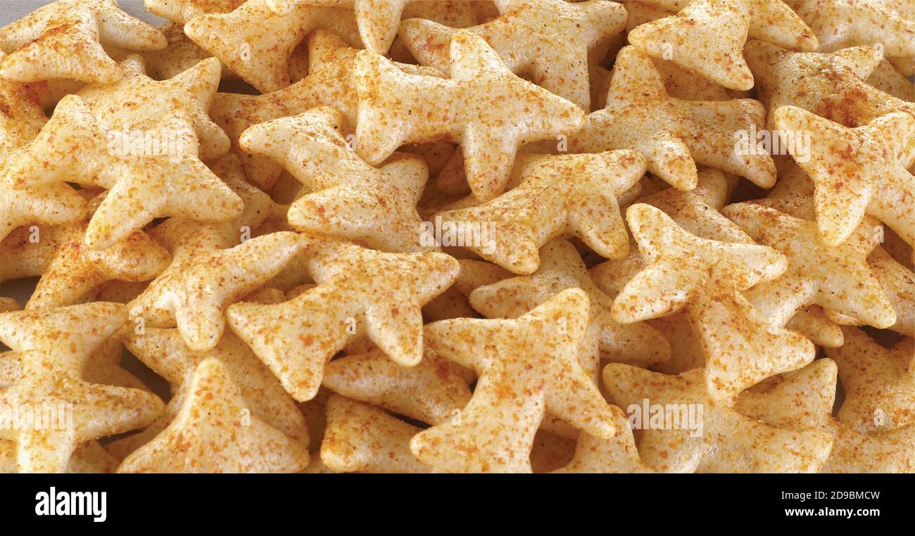 Fried and Spicy Aero Plane Snacks or Fryums (Snacks Pellets) in a ...