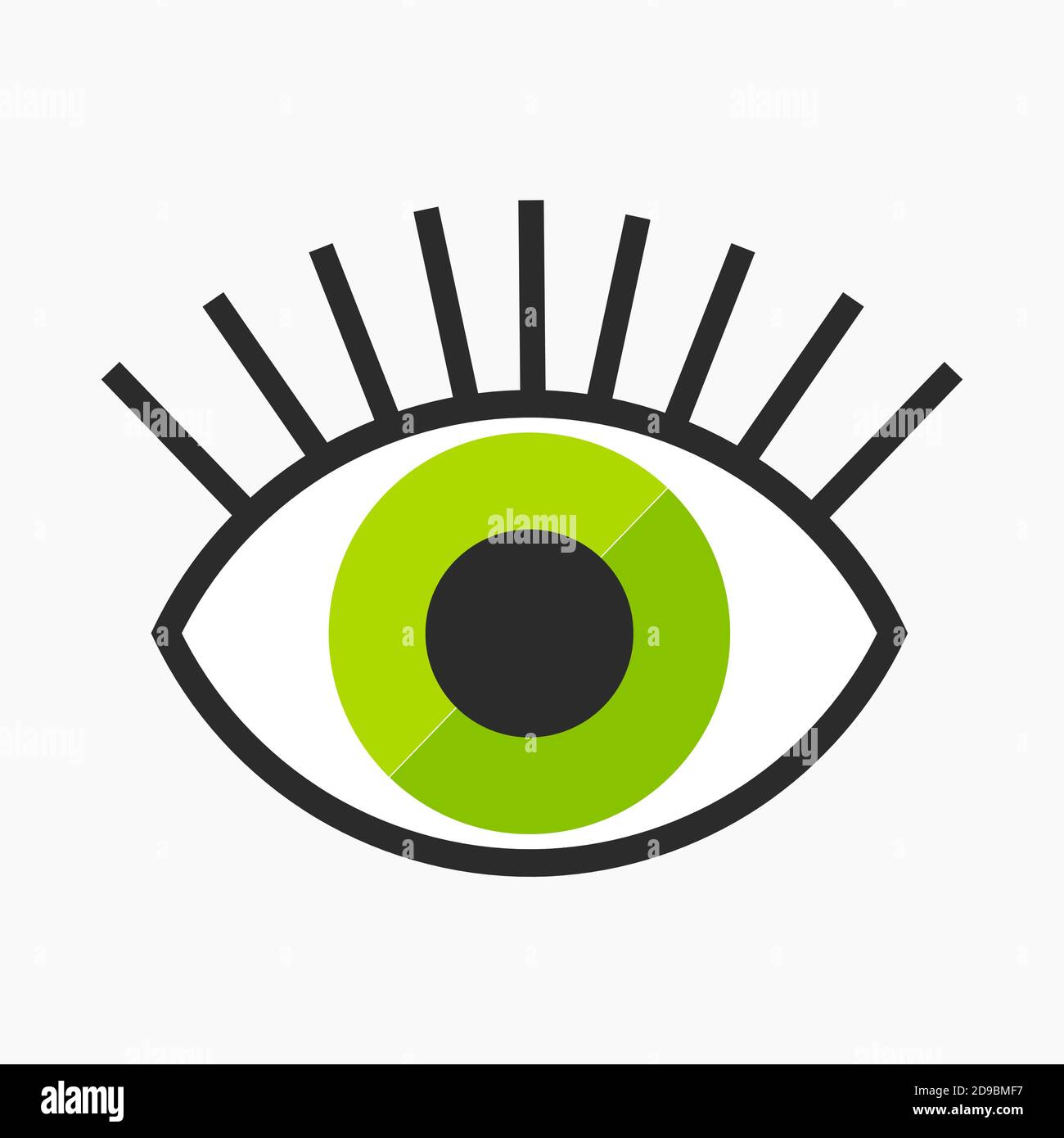 Abstract green eye symbol. Vector icon Stock Vector Image & Art - Alamy