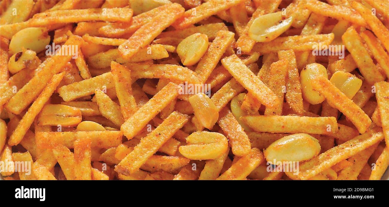 Fried and Spicy Farali chevdo, chivda, chewada is a very popular ...