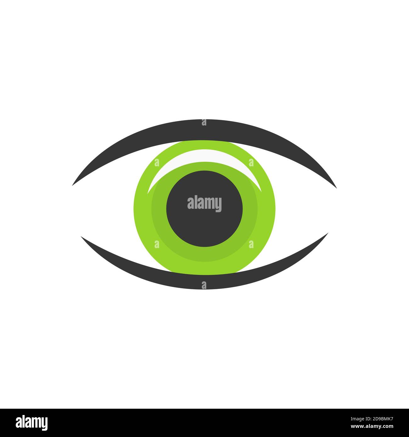 Green eye icon. Vector illustration Stock Vector Image & Art - Alamy