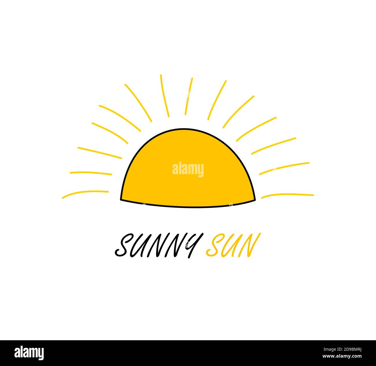 Simple doodle sun illustration Stock Vector Image & Art - Alamy
