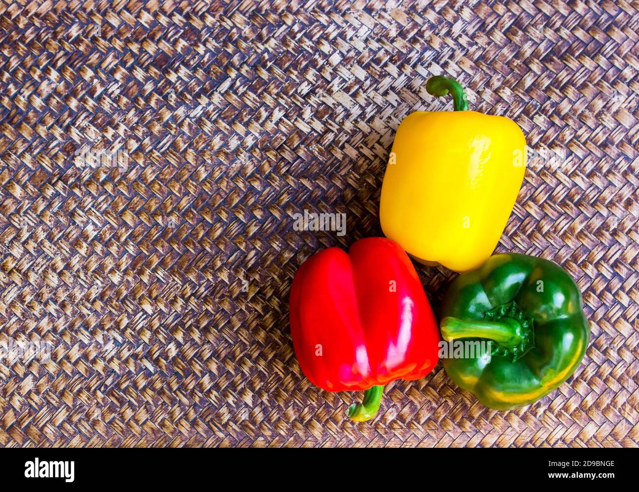 Three color peppers on a beautiful background,copy space Stock Photo ...