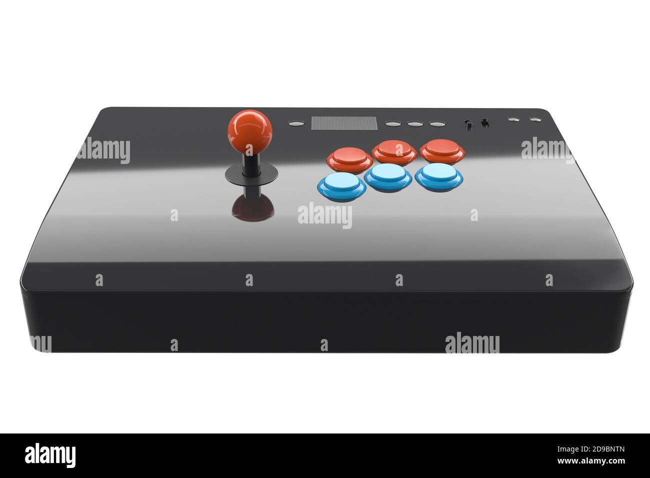 Vintage arcade stick with joystick and tournament-grade buttons Stock ...