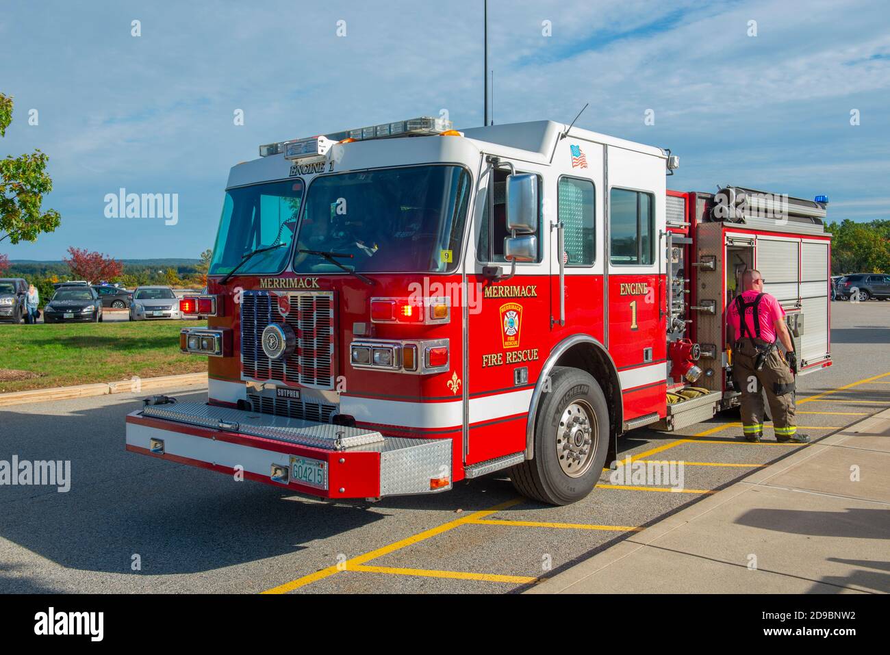Fire Truck in Fire Department in Merrimack, New Hampshire, USA Stock ...
