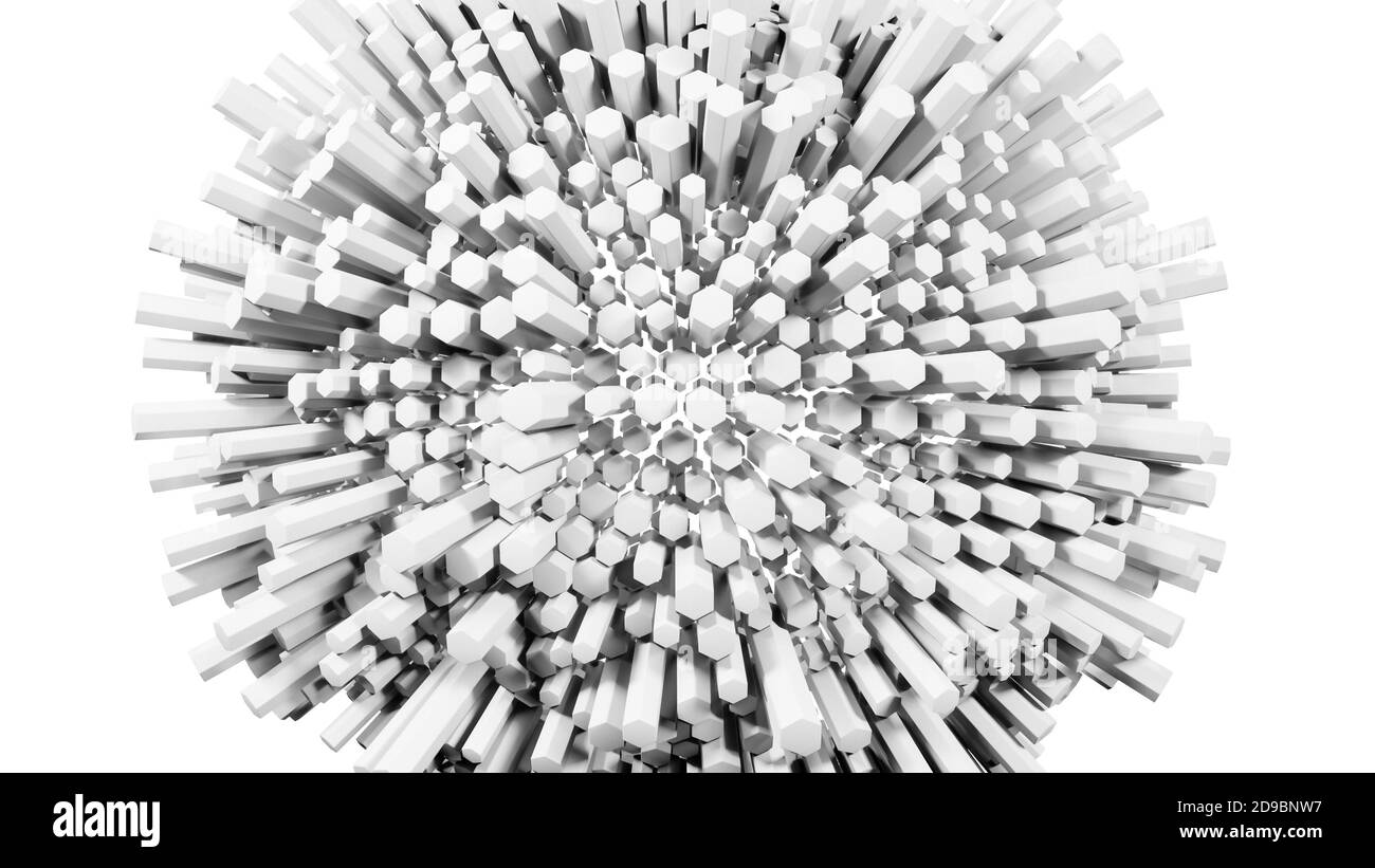 Hexagons 3d Black and White Stock Photos & Images - Alamy