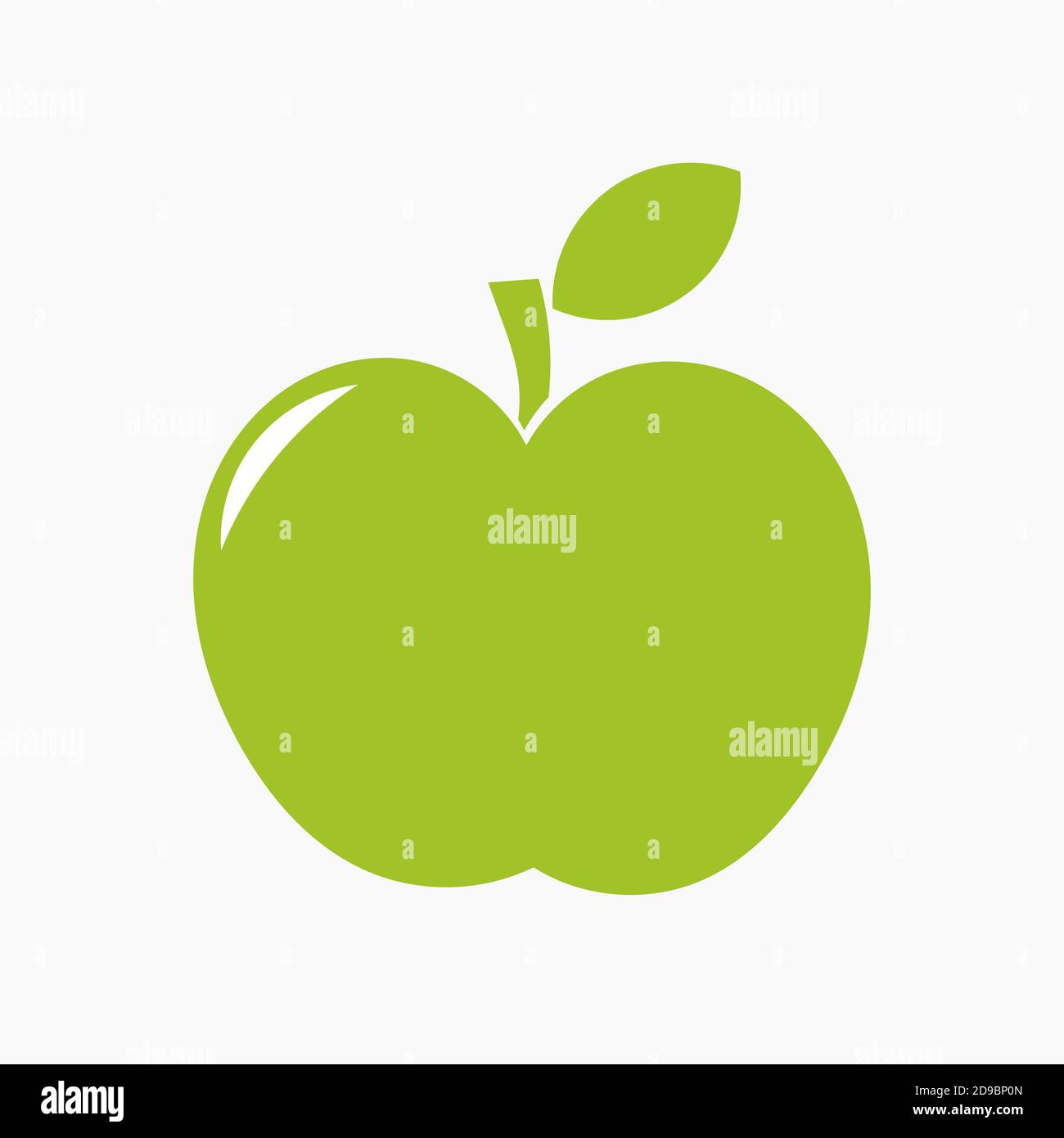 Green apple icon vector illustration Stock Vector Image & Art - Alamy